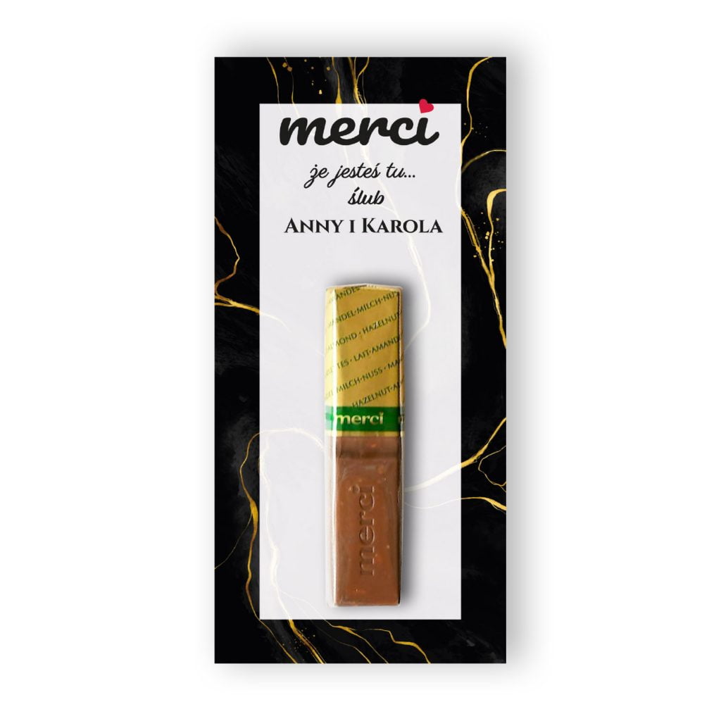Podziękowanie dla gości ślubne Merci MDP02