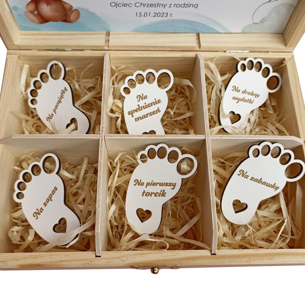 PREZENT na Roczek Pudełko Niezbędnik Lew i Królik