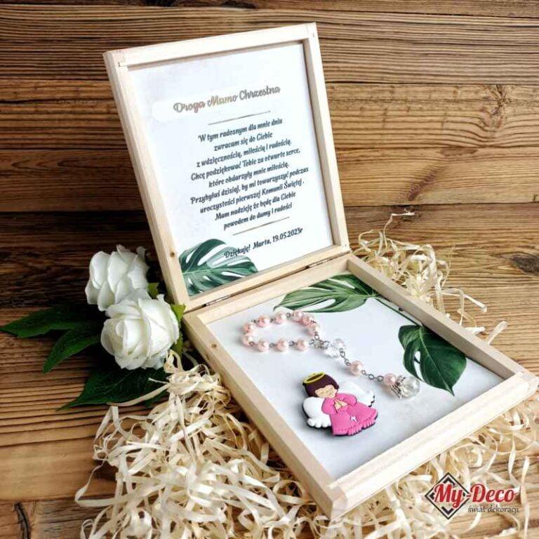 Podziękowanie dla Chrzestnych Komunia Prezent MD403